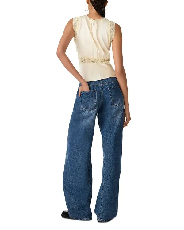 Steve Madden Elinor Sleeveless Lace Trim Top