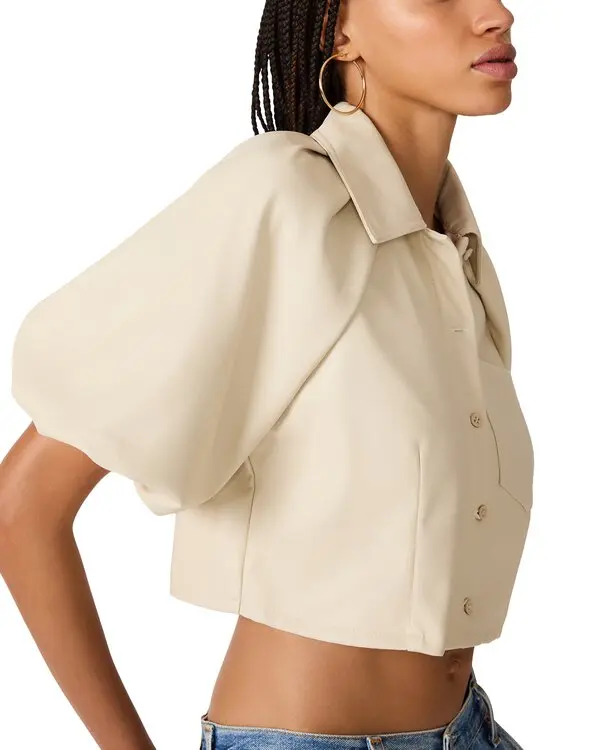 Steve Madden Reece Cropped Blouse - Bone