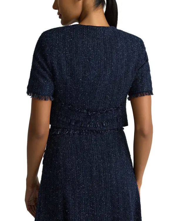 St. John Sabine Starlight Tweed Bolero Jacket