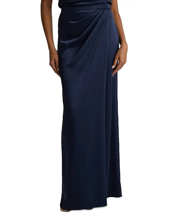 St. John Satin Drape Skirt