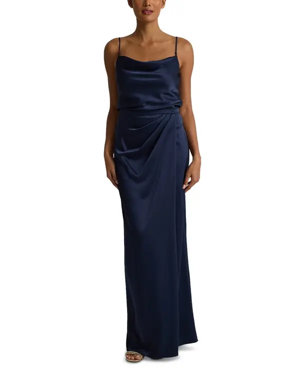 St. John Satin Drape Skirt