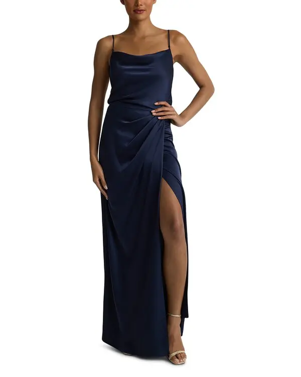 St. John Satin Drape Skirt