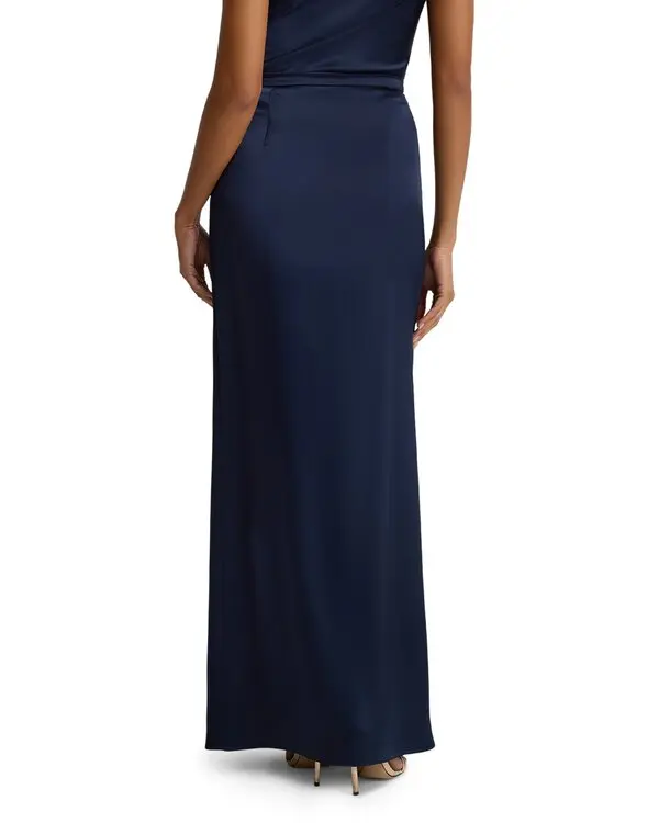 St. John Satin Drape Skirt
