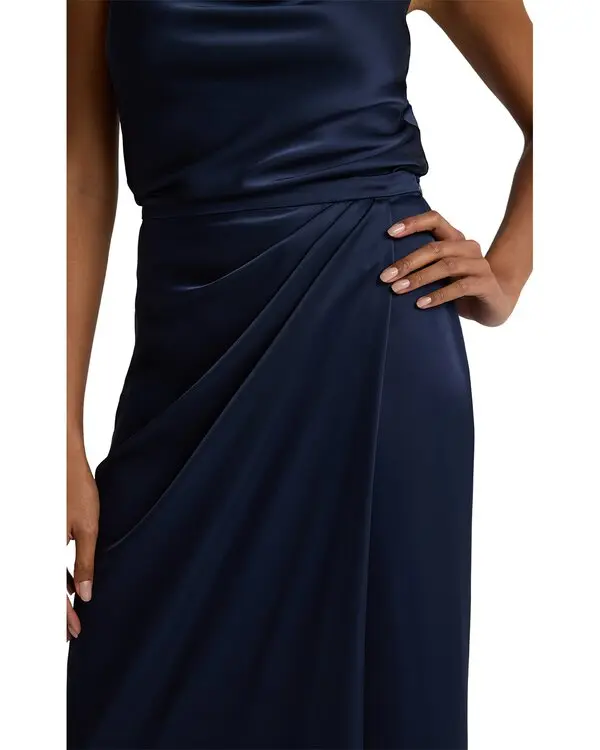 St. John Satin Drape Skirt