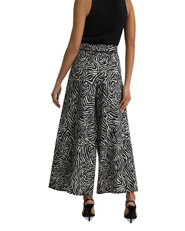 St. John Printed Wide Leg Pants