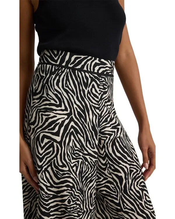 St. John Printed Wide Leg Pants