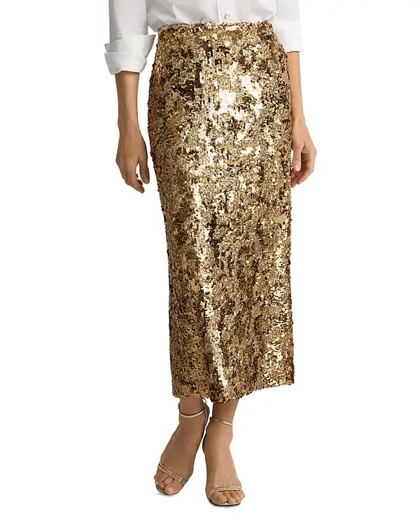 St. John Sequined Maxi Skirt