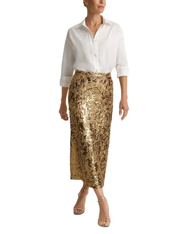 St. John Sequined Maxi Skirt