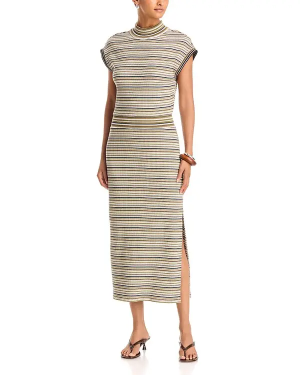 Ramy Brook Natalia Striped Midi Dress