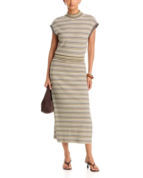 Ramy Brook Natalia Striped Midi Dress