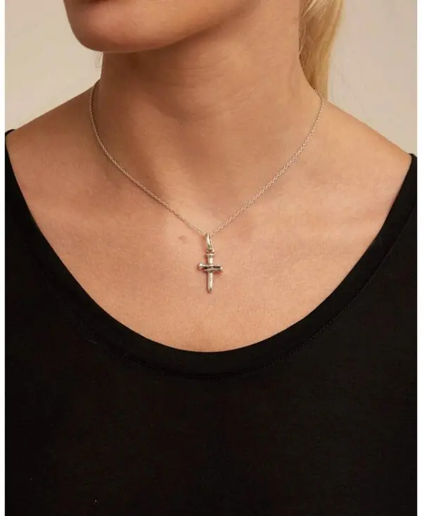 UNODE50 Sterling Medium Cross Charm