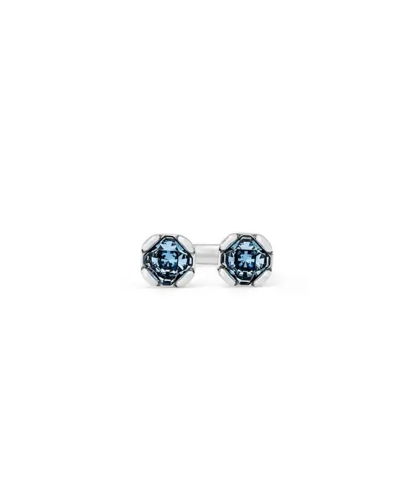 UNODE50 Sterling -plated Ring With Two Crystals