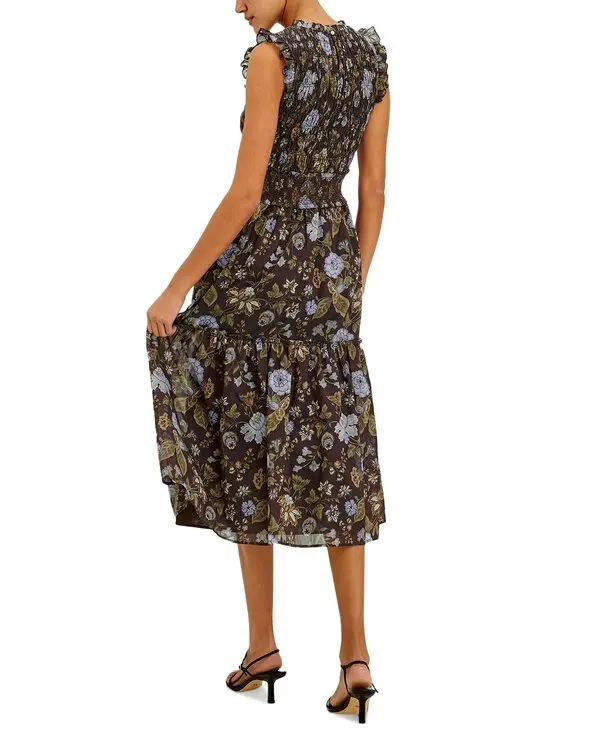 Rails Vivier Smocked Midi Dress