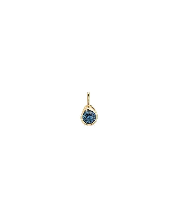 UNODE50 Plated Circular Charm With Crystal - Gold