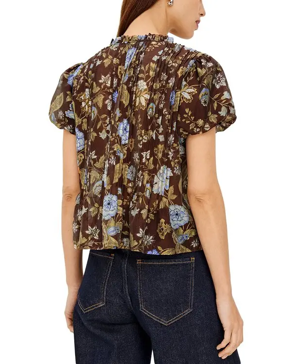 Rails Pepper Pleated Puff Sleeve Blouse