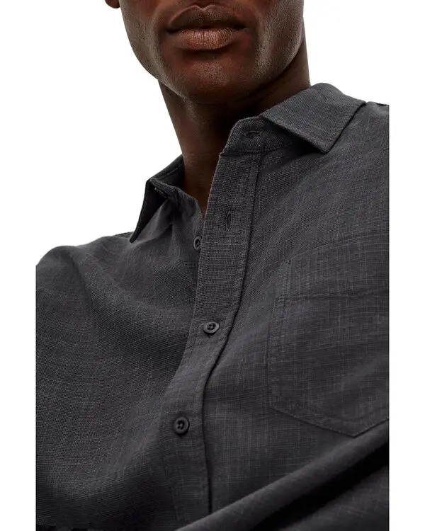 Rails Wyatt Woven Cotton Pocket Shirt - Midnight Etch