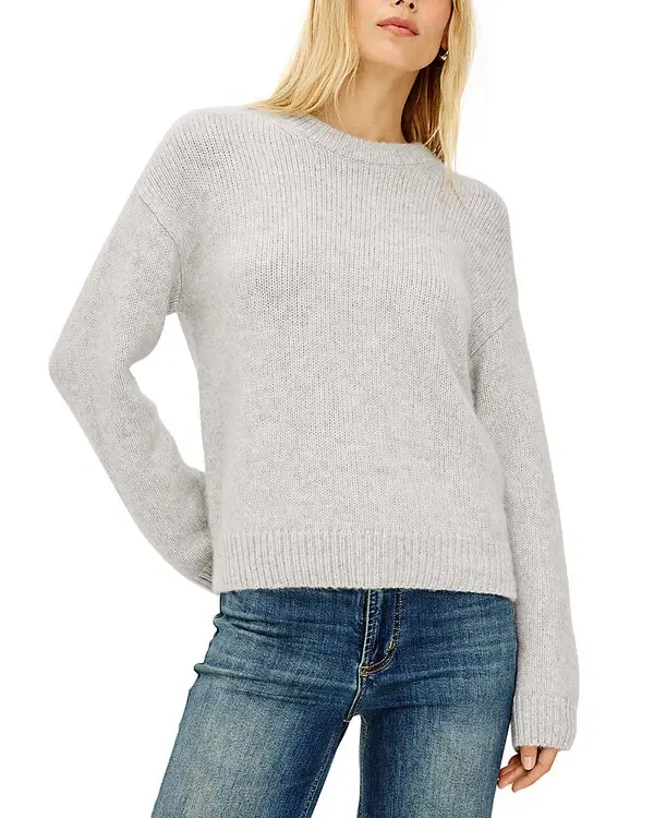 Rails Helly Rib Trim Crewneck Sweater - Heather Grey