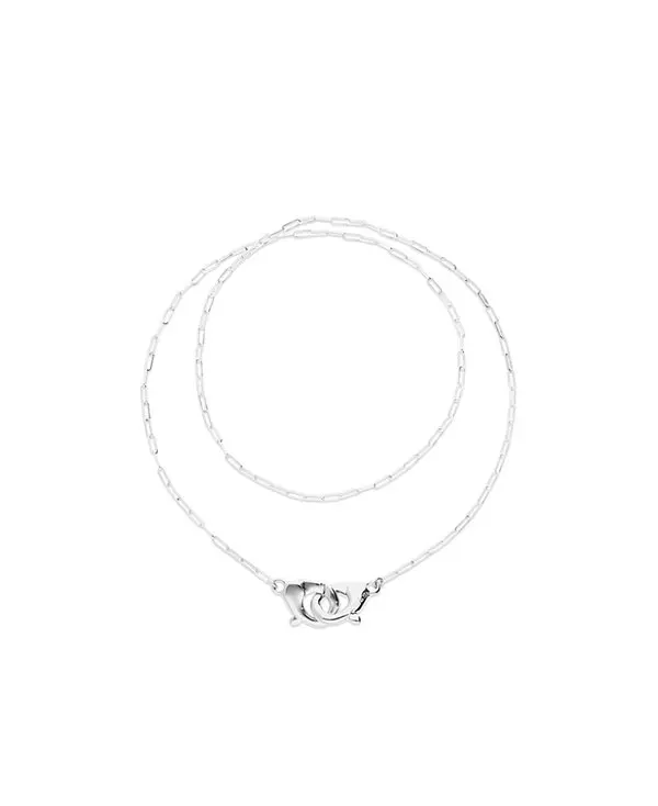 UNODE50 Sterling-plated Necklace With Interlocking Carabiner Detail - Silver