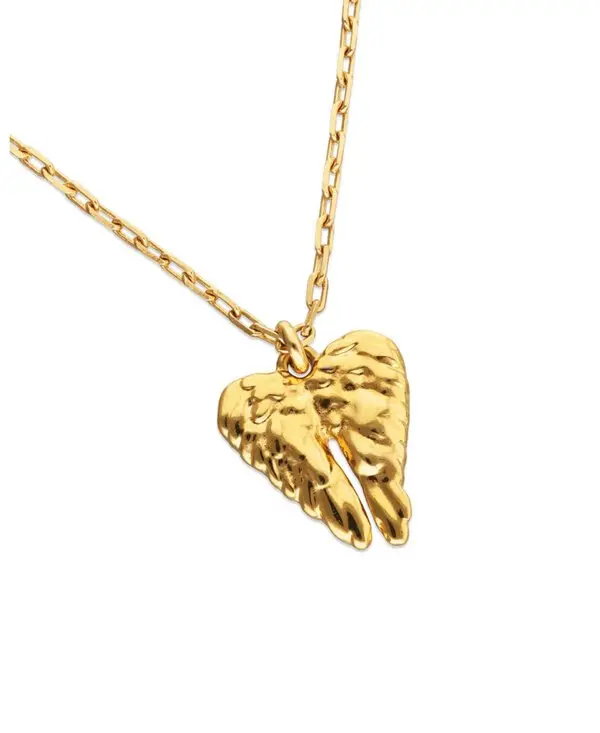 UNODE50 Short Plated Necklace With Wing Detail