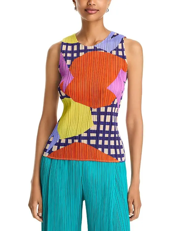 Issey Miyake Sleeveless Printed Top