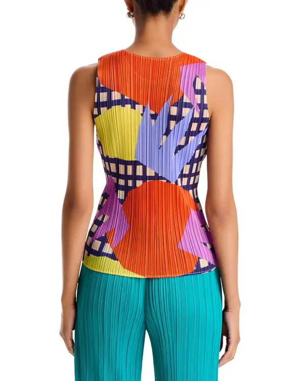 Issey Miyake Sleeveless Printed Top