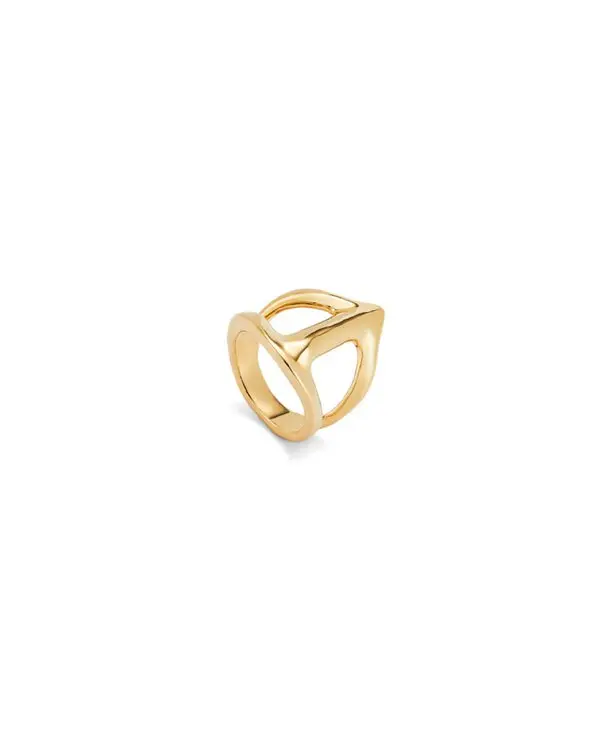 UNODE50 18k -plated Manta Ray Ring - Gold