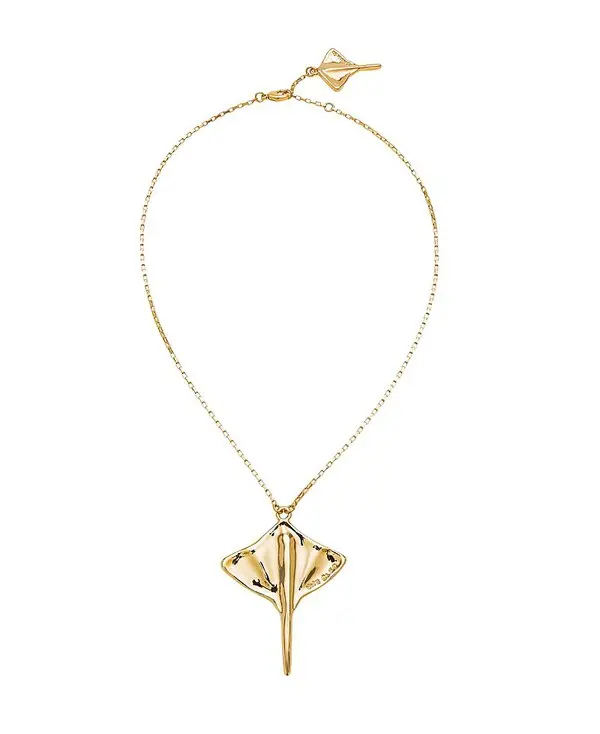 UNODE50 Plated Manta Ray Pendant Necklace