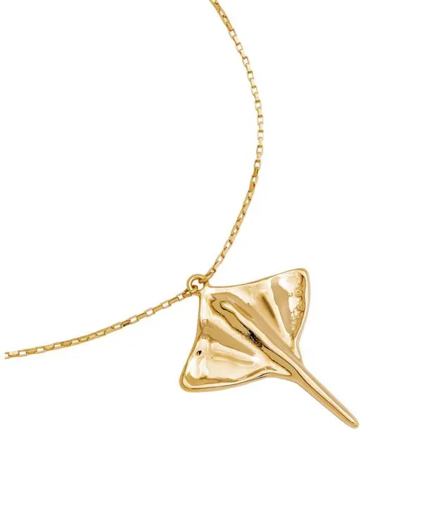 UNODE50 Plated Manta Ray Pendant Necklace