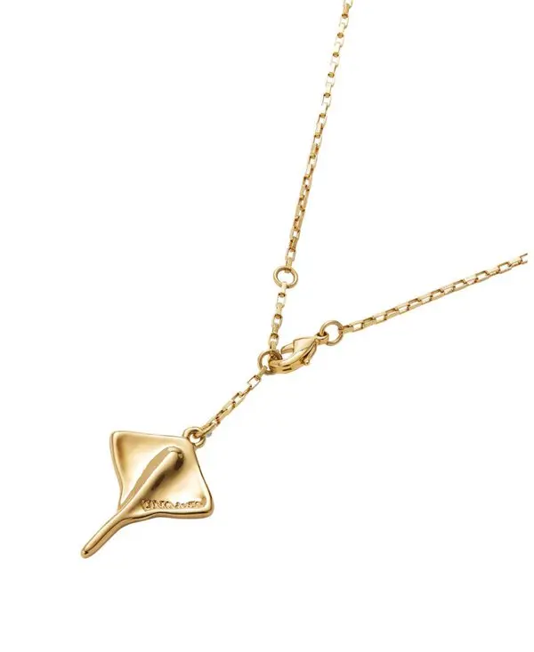 UNODE50 Plated Manta Ray Pendant Necklace