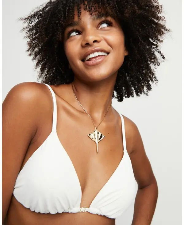 UNODE50 Plated Manta Ray Pendant Necklace