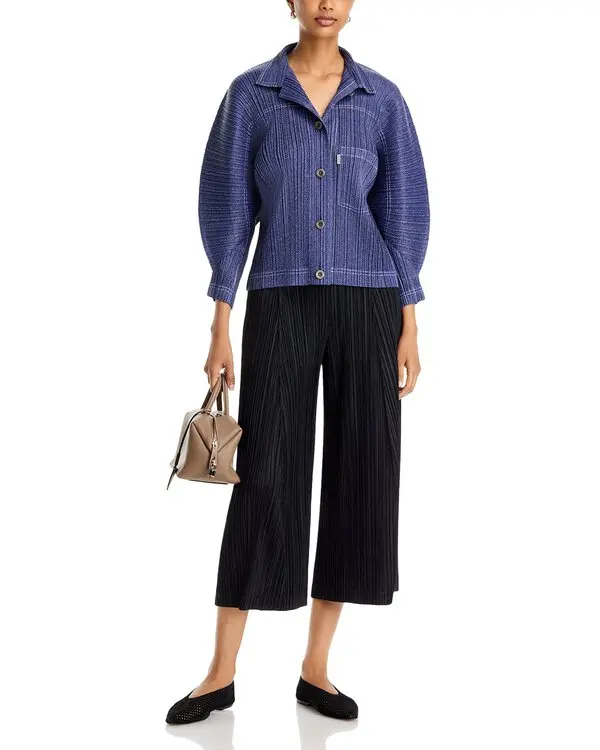 Issey Miyake Textured Denim Jacket