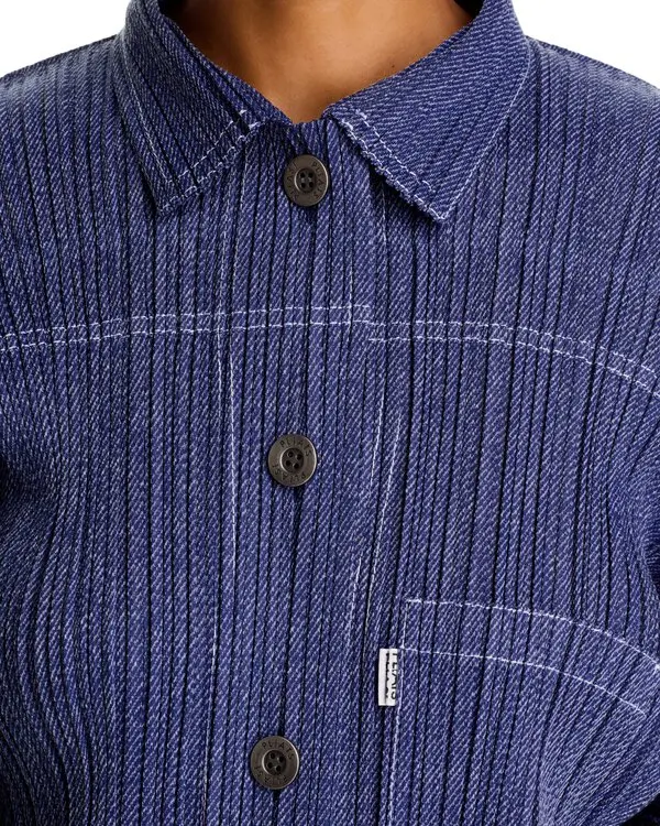 Issey Miyake Textured Denim Jacket