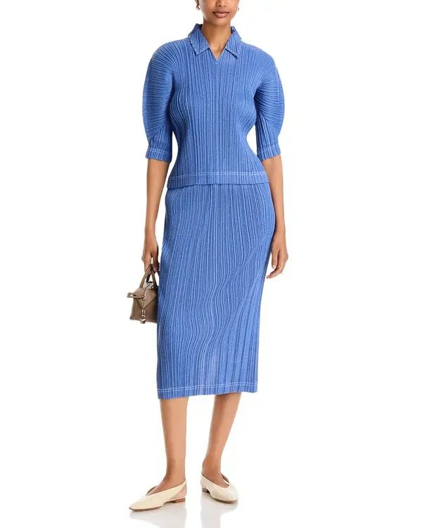 Issey Miyake Midi Denim Skirt