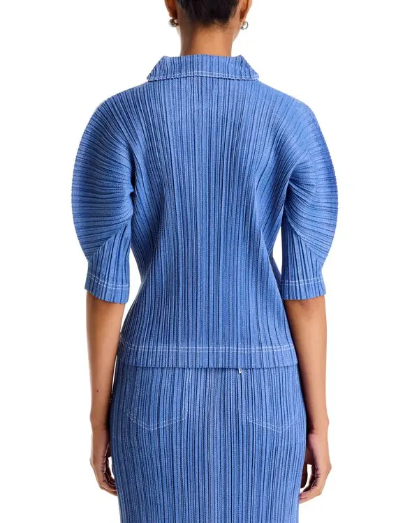 Issey Miyake Denim Collared Top