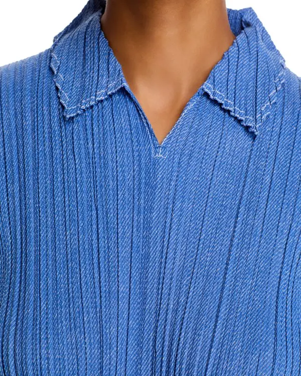 Issey Miyake Denim Collared Top