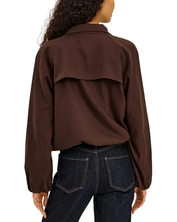 Rails Blake Stand Collar Drawstring Jacket - Espresso