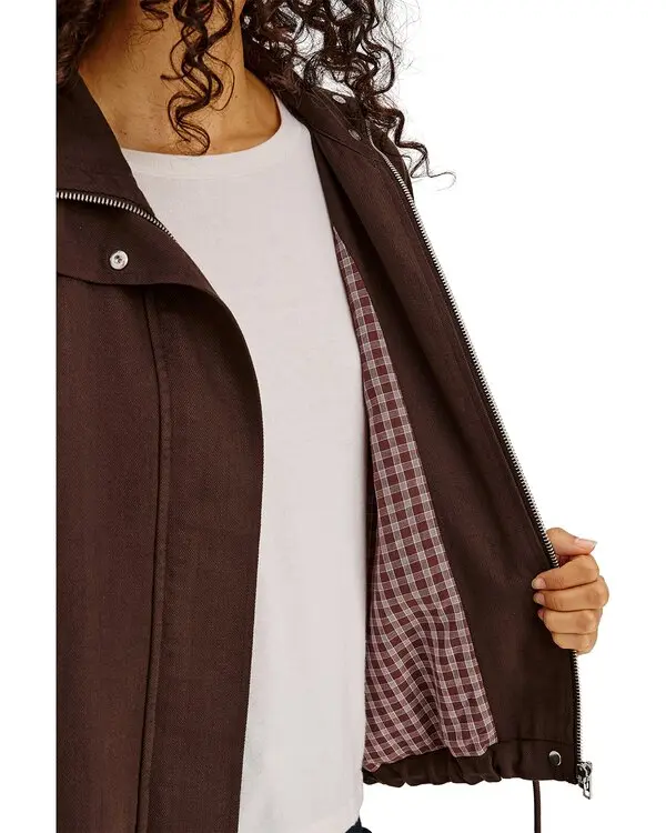 Rails Blake Stand Collar Drawstring Jacket - Espresso