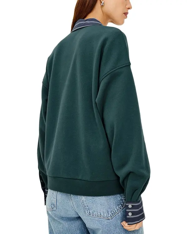 Rails Zavier Contrast Trim Sweatshirt - Forest