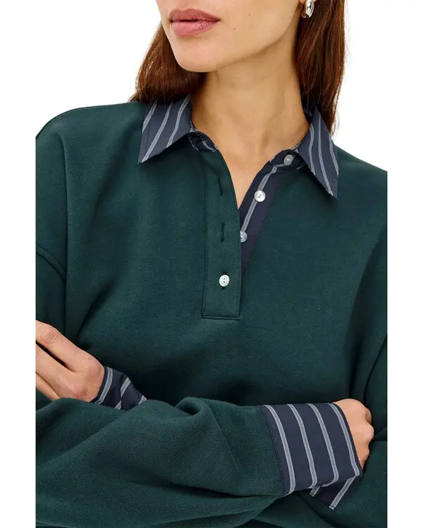 Rails Zavier Contrast Trim Sweatshirt - Forest