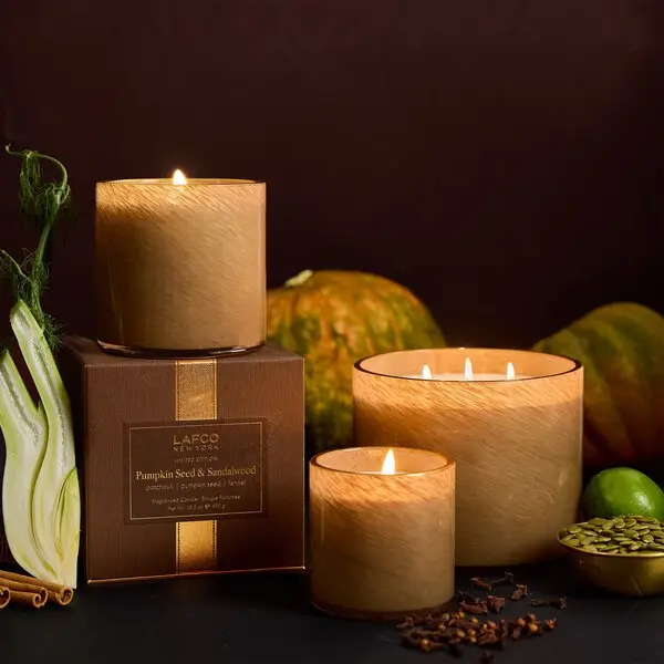 LAFCO NEW YORK Pumpkin Seed & Sandalwood 3-wick Candle 30 Oz