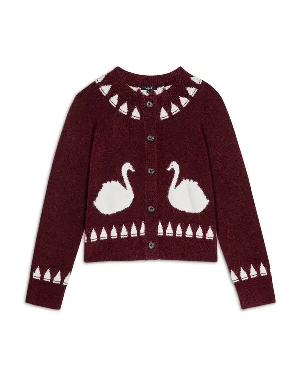 Rails Millie Swan Print Cardigan Sweater