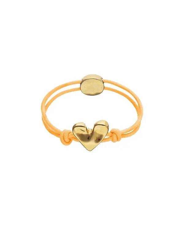 UNODE50 Gold-plated Heart Charm Bracelet - Orange