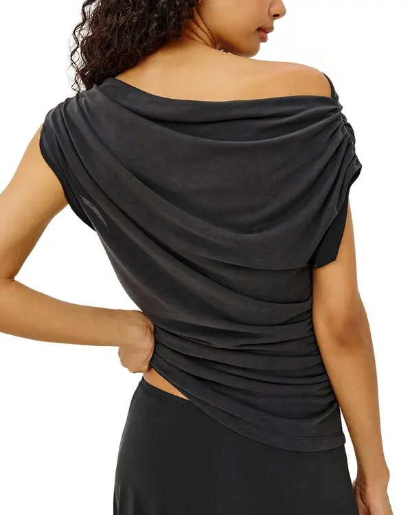 Rails Dominic Draped Boat Neck Top