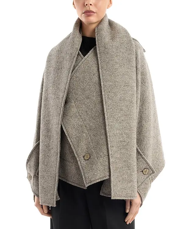 Issey Miyake Wool Blend Granite Coat