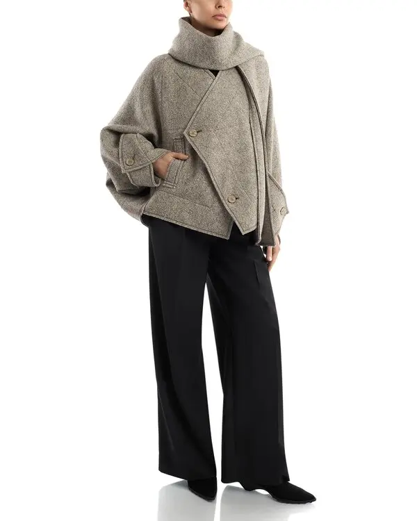 Issey Miyake Wool Blend Granite Coat