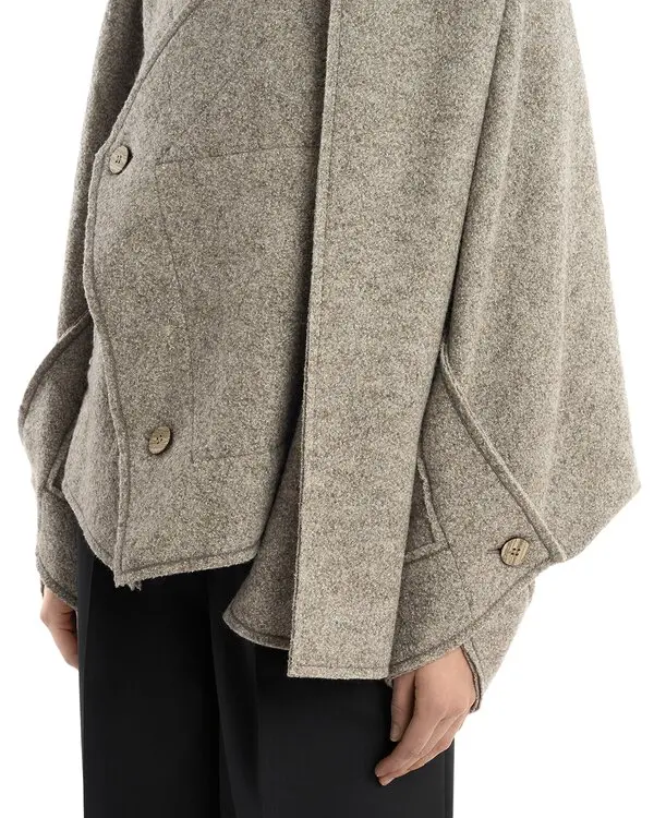 Issey Miyake Wool Blend Granite Coat