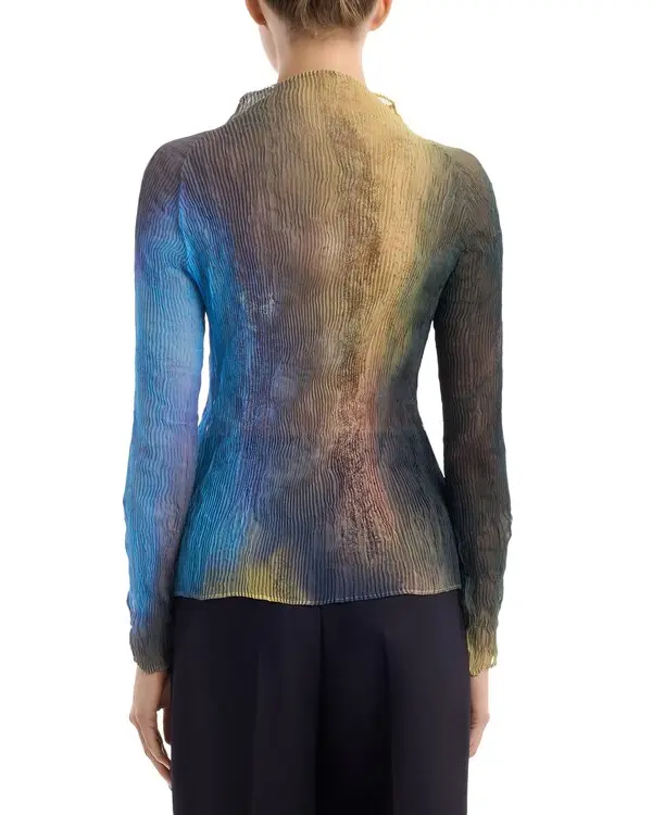 Issey Miyake Chiffon Twist View Point Top