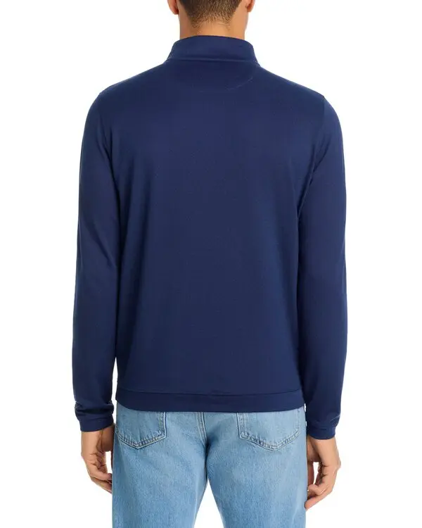 Peter Millar Crown Crafted Albatross Pique Quarter Zip Sweater - Navy