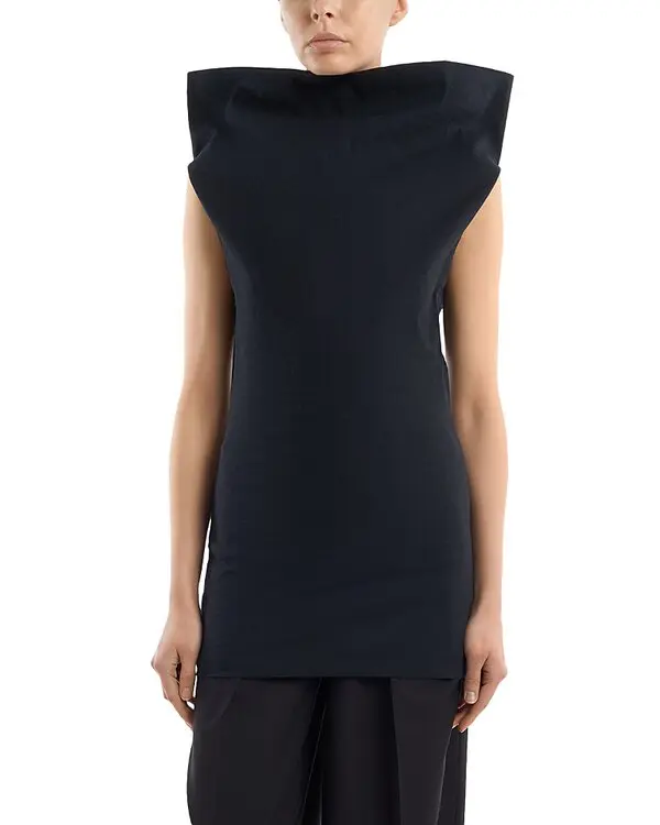 Issey Miyake Allow Structured Neckline Top