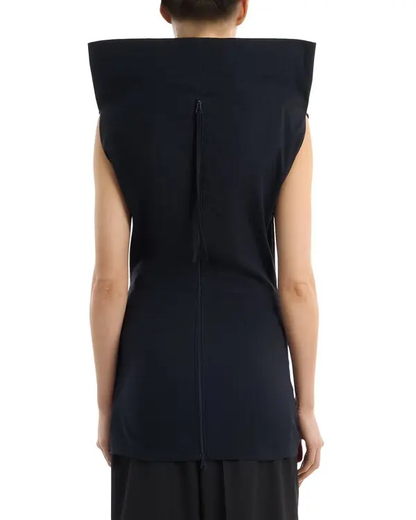 Issey Miyake Allow Structured Neckline Top